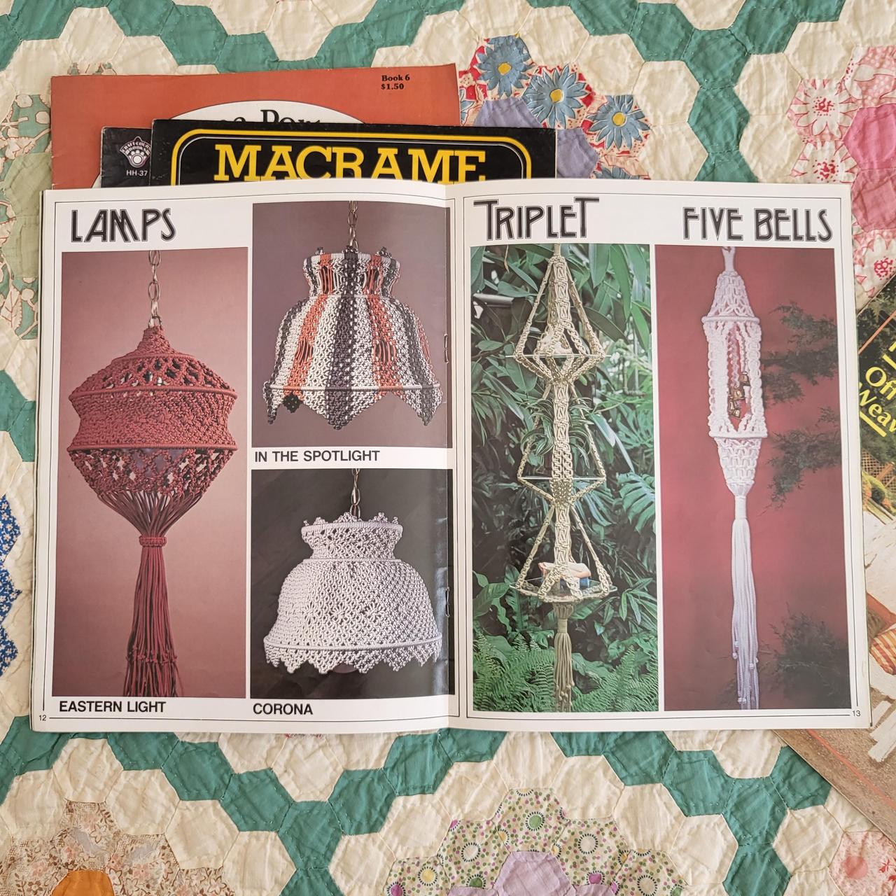 Collection of 10 vintage 60s/70s macrame instruction... - Depop