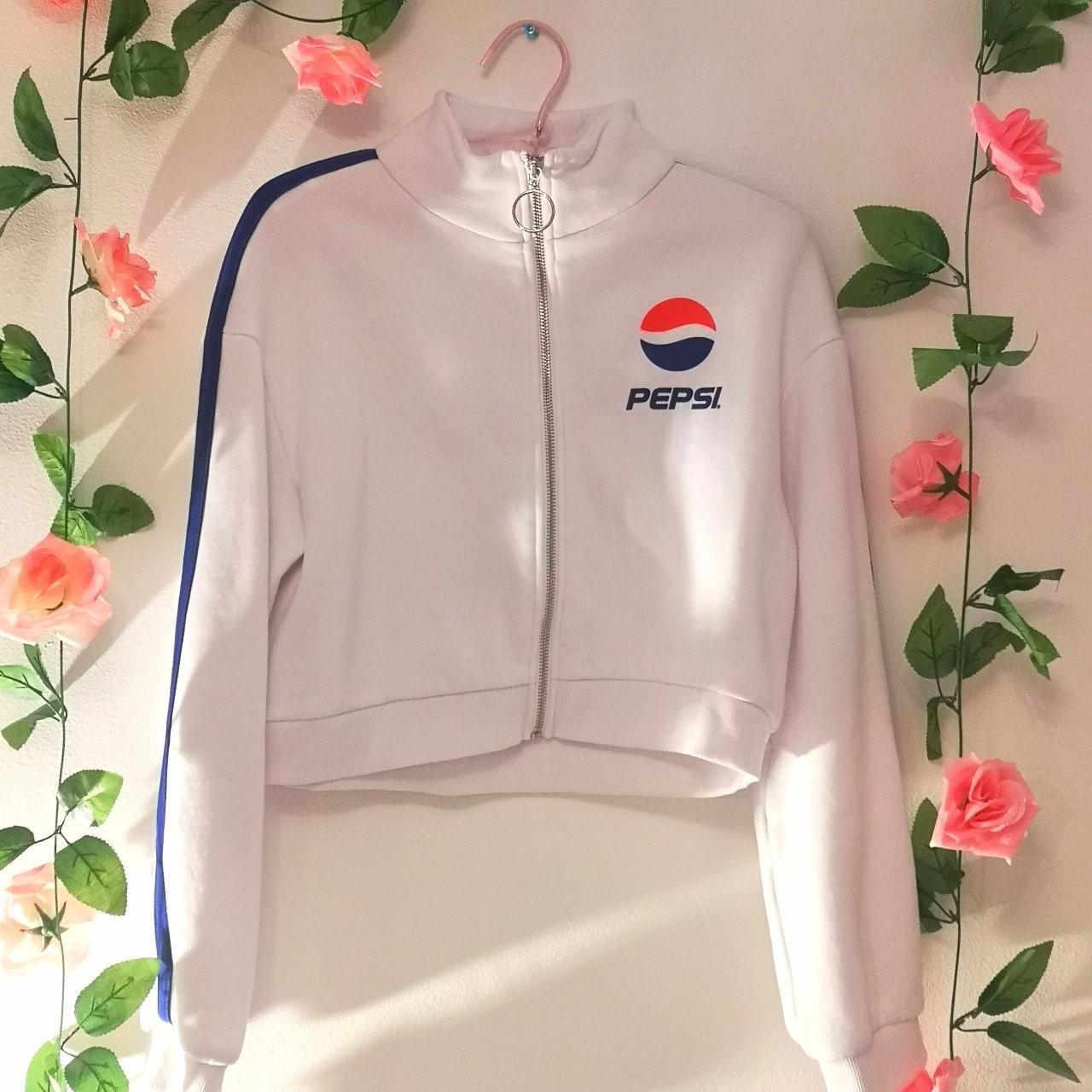 very cute Pepsi cropped sweatshirt with a stand up... - Depop
