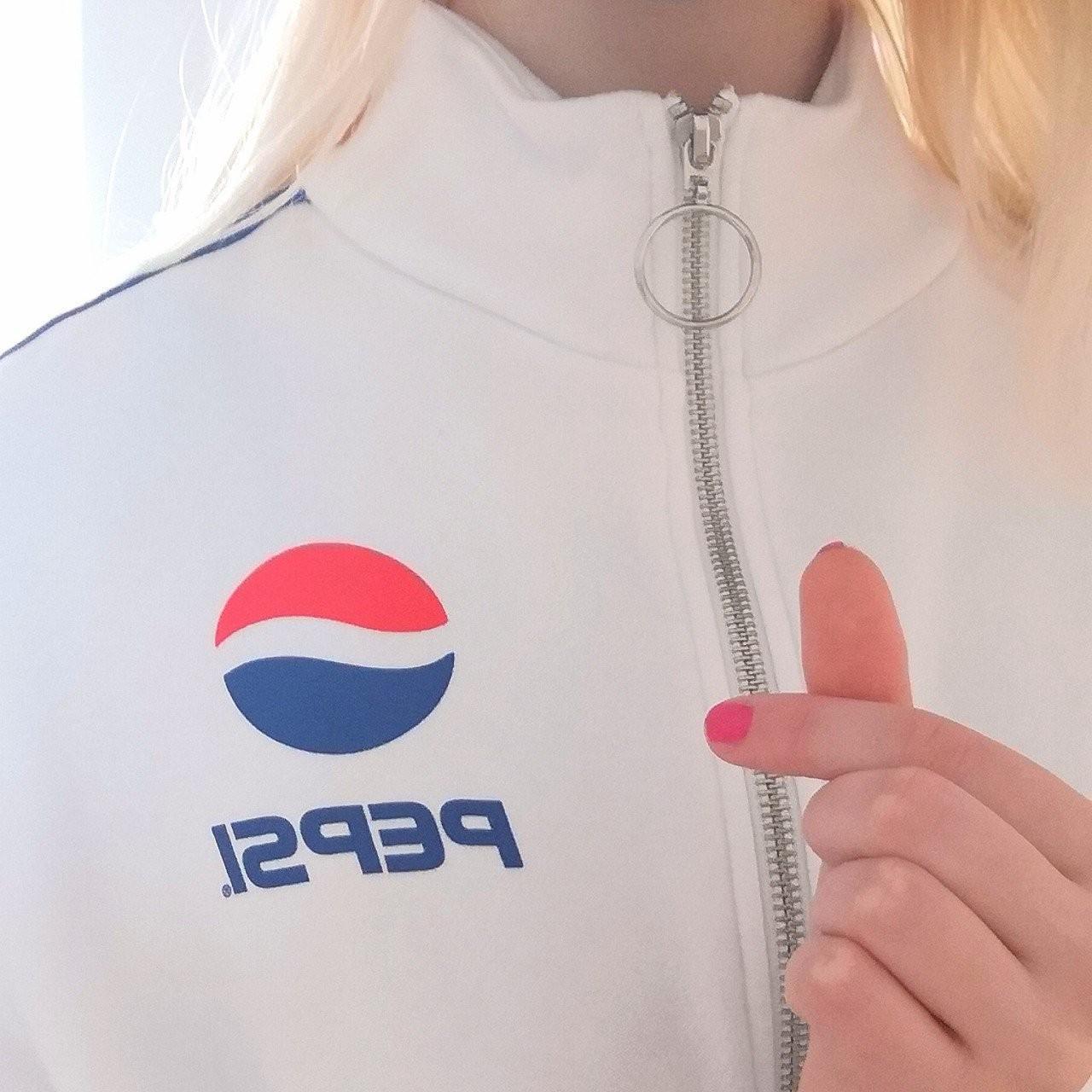 very cute Pepsi cropped sweatshirt with a stand up... - Depop