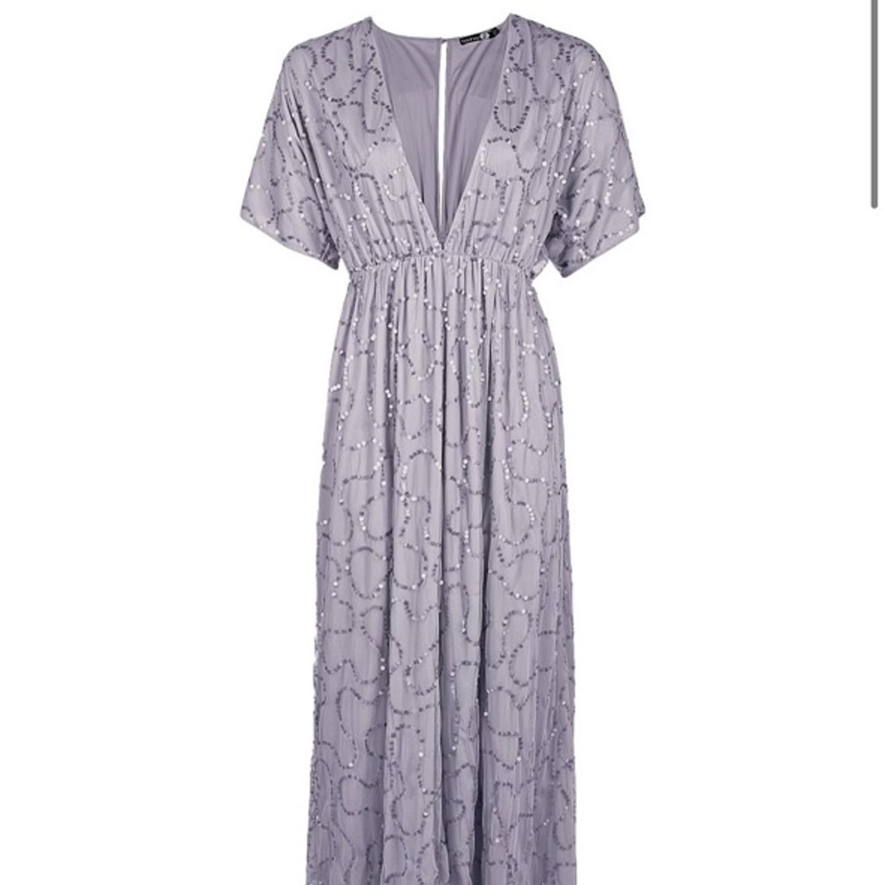 Boohoo Women's Grey Dress | Depop