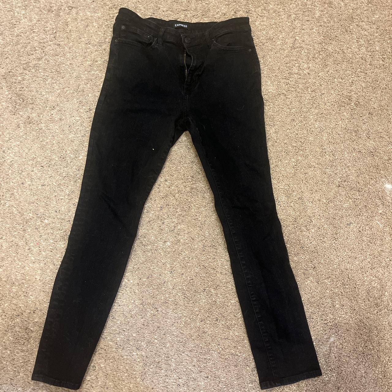 Black express jeans (white dot on first picture was... - Depop