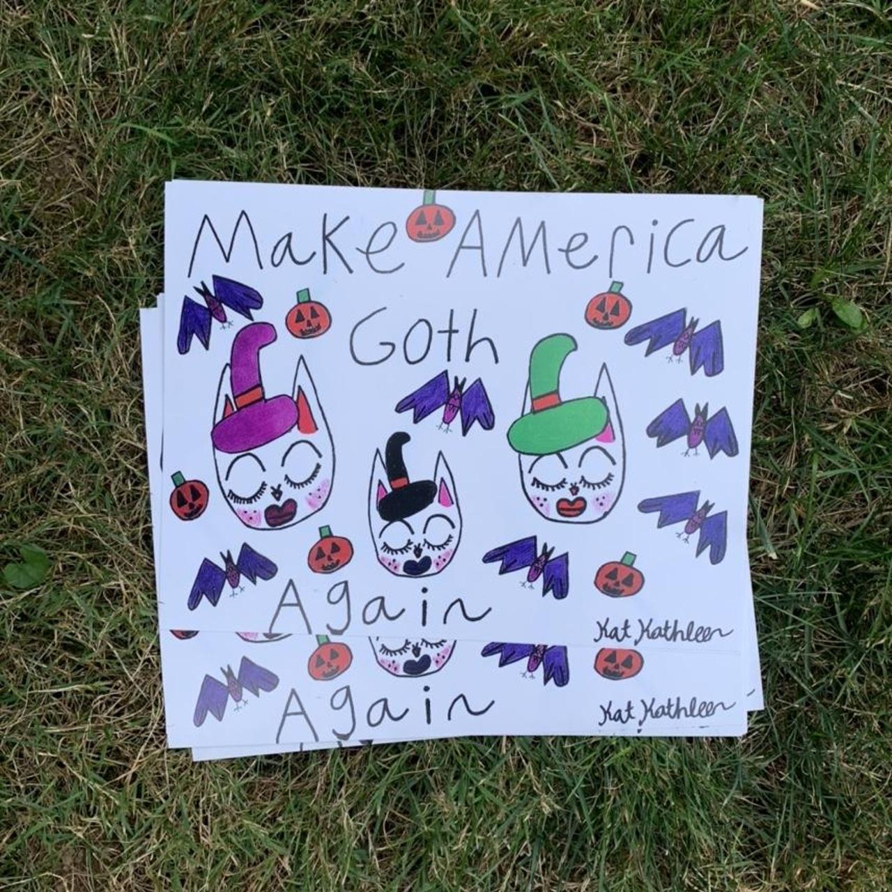 “Make America Goth Again” print of my original Femme... - Depop