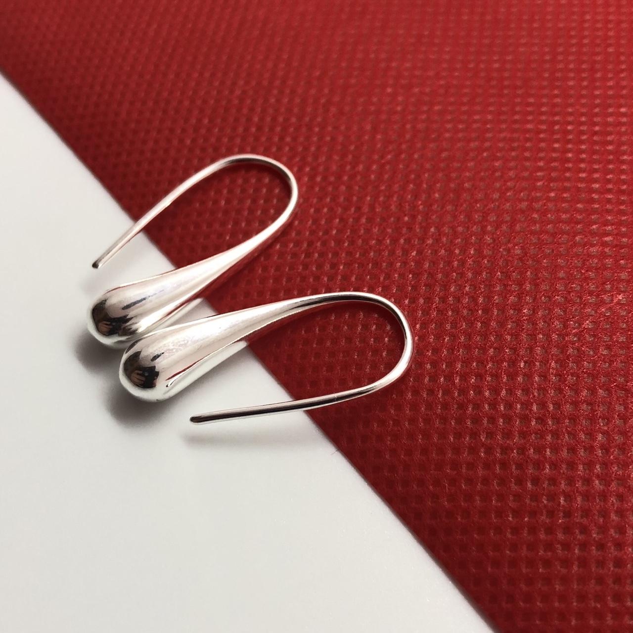 Stunning 925 Sterling Silver Filled Teardrop Drop... | Depop