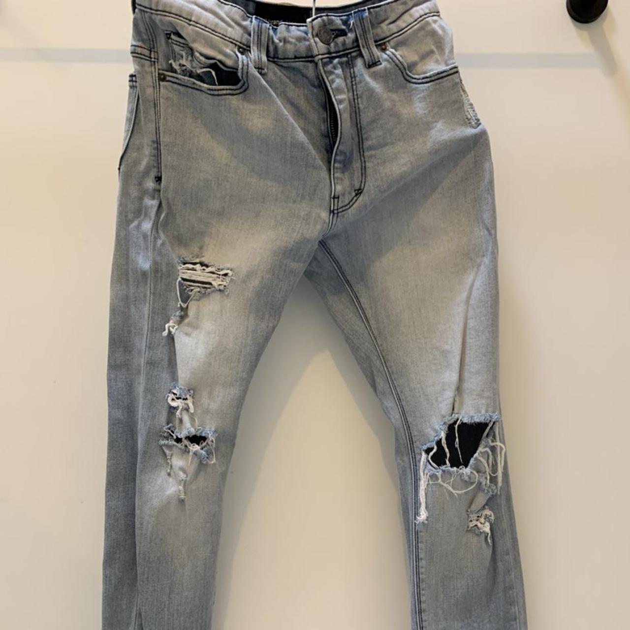 Abrand light wash ripped jeans perfect baggy look... - Depop