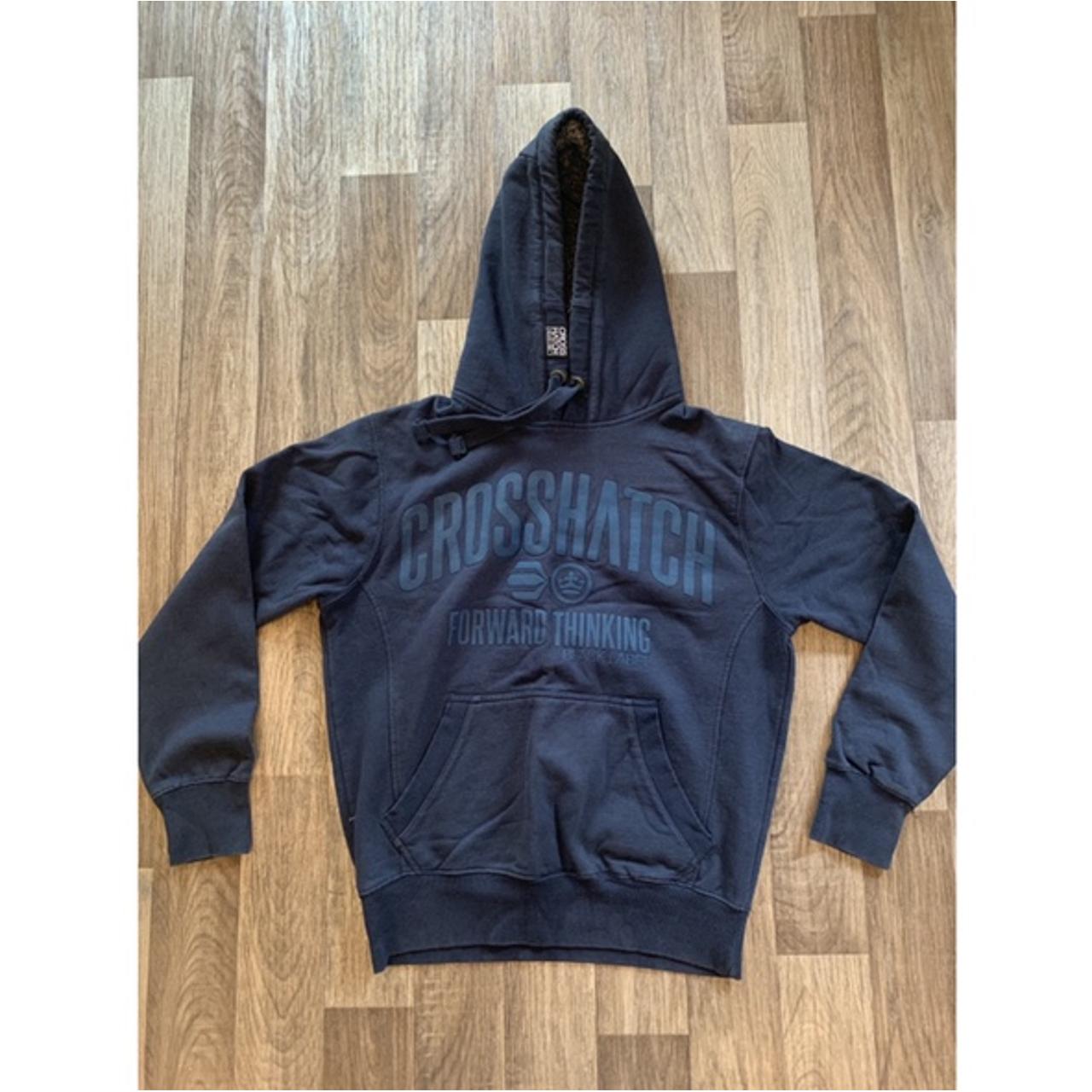 Crosshatch men’s navy hoodie with fleece lined... - Depop