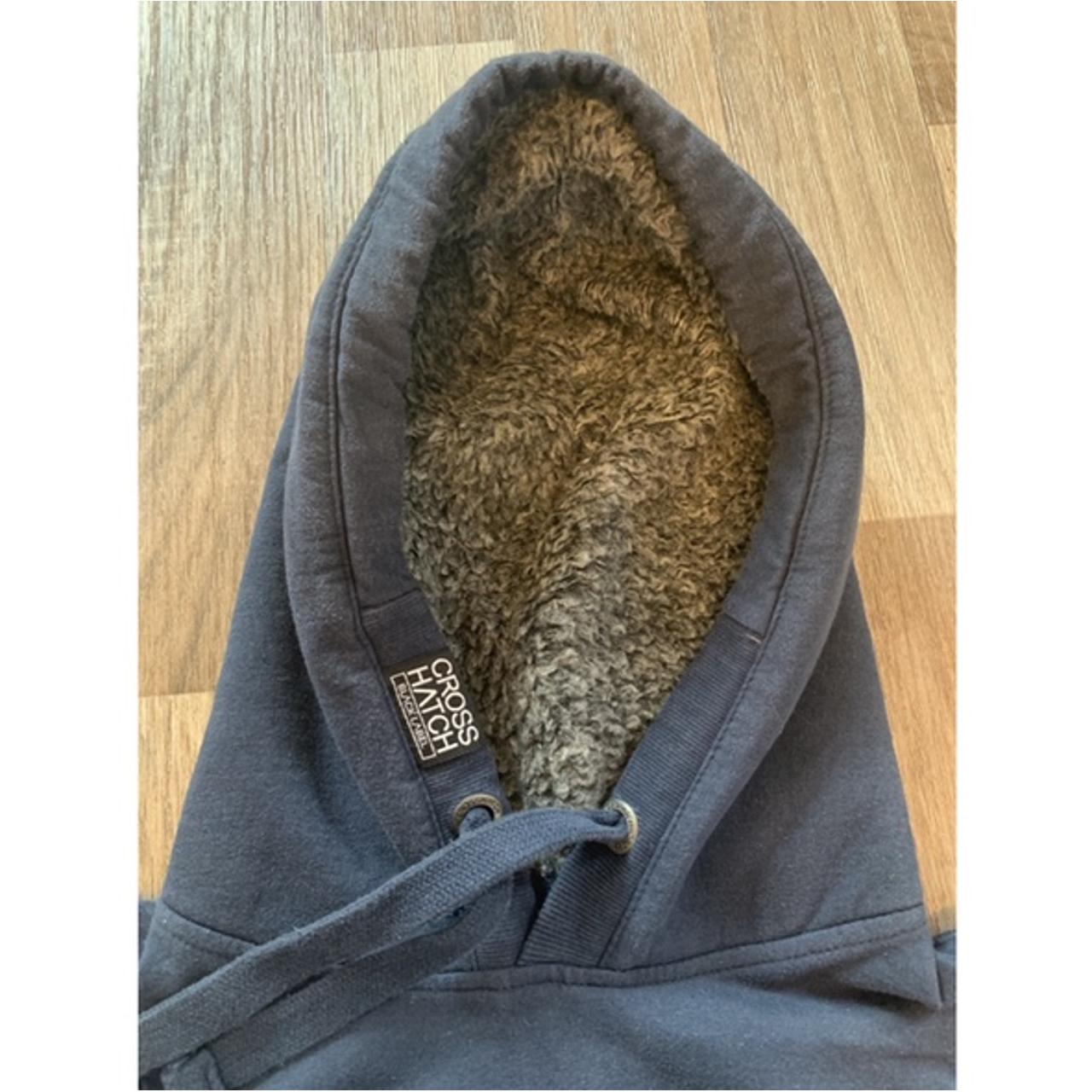 Crosshatch men’s navy hoodie with fleece lined... - Depop