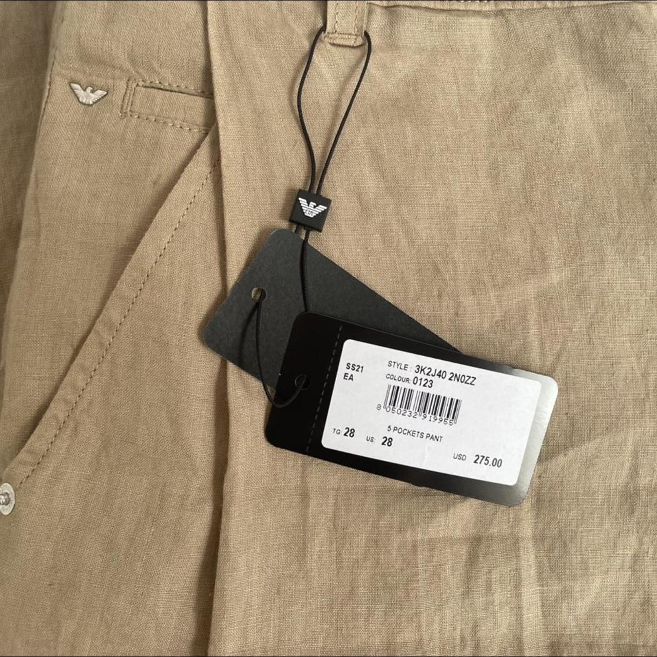 Emporio Armani Sand Wide Ankle Cargos Size 28 New... - Depop