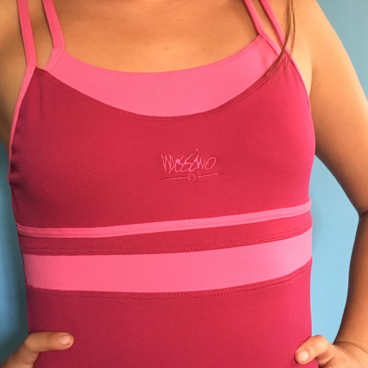 Mossimo red and pink vintage sporty one piece... - Depop