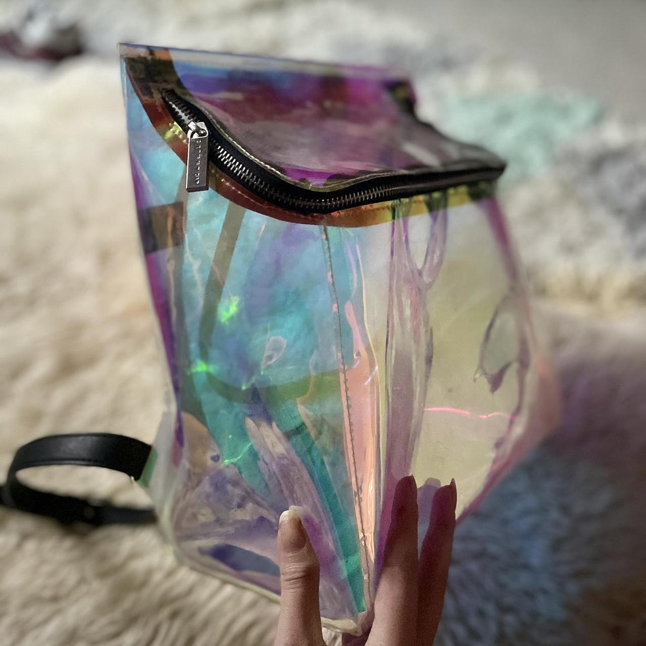 TOPSHOP iridescent transparent plastic... - Depop