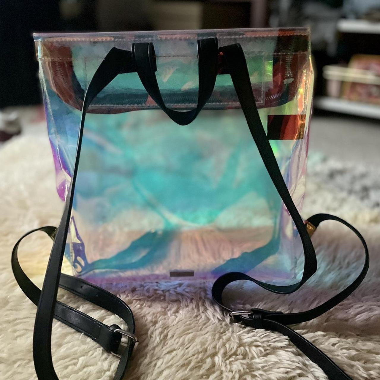 TOPSHOP iridescent transparent plastic... - Depop