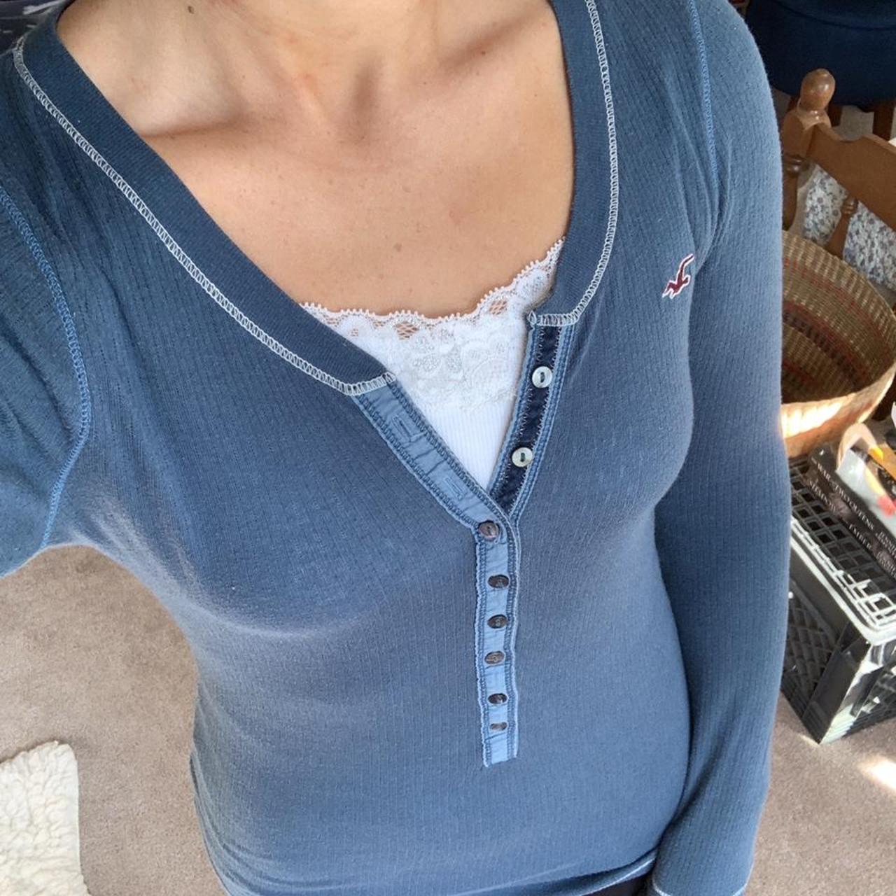 Vintage 2000s Hollister henley shirt! This shirt is... - Depop