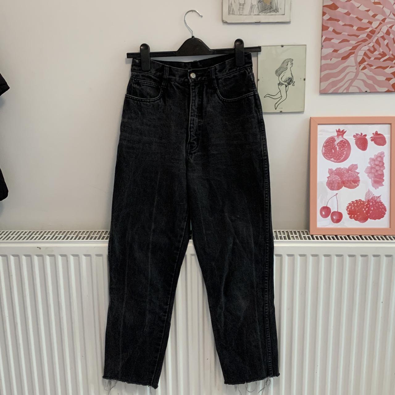black vintage RIO mom style jeans, w 24-25 l26.5 🖤... - Depop