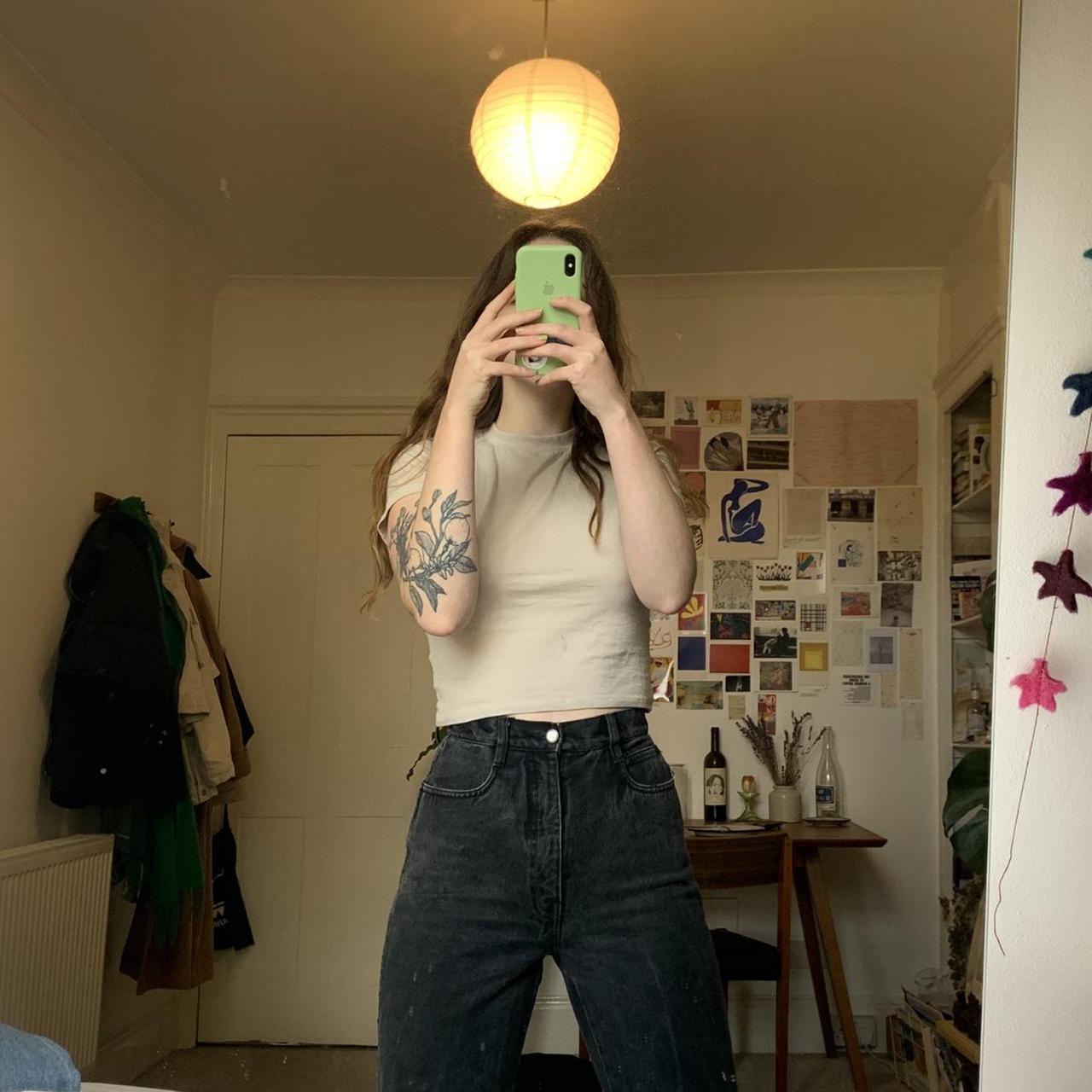 black vintage RIO mom style jeans, w 24-25 l26.5 🖤... - Depop