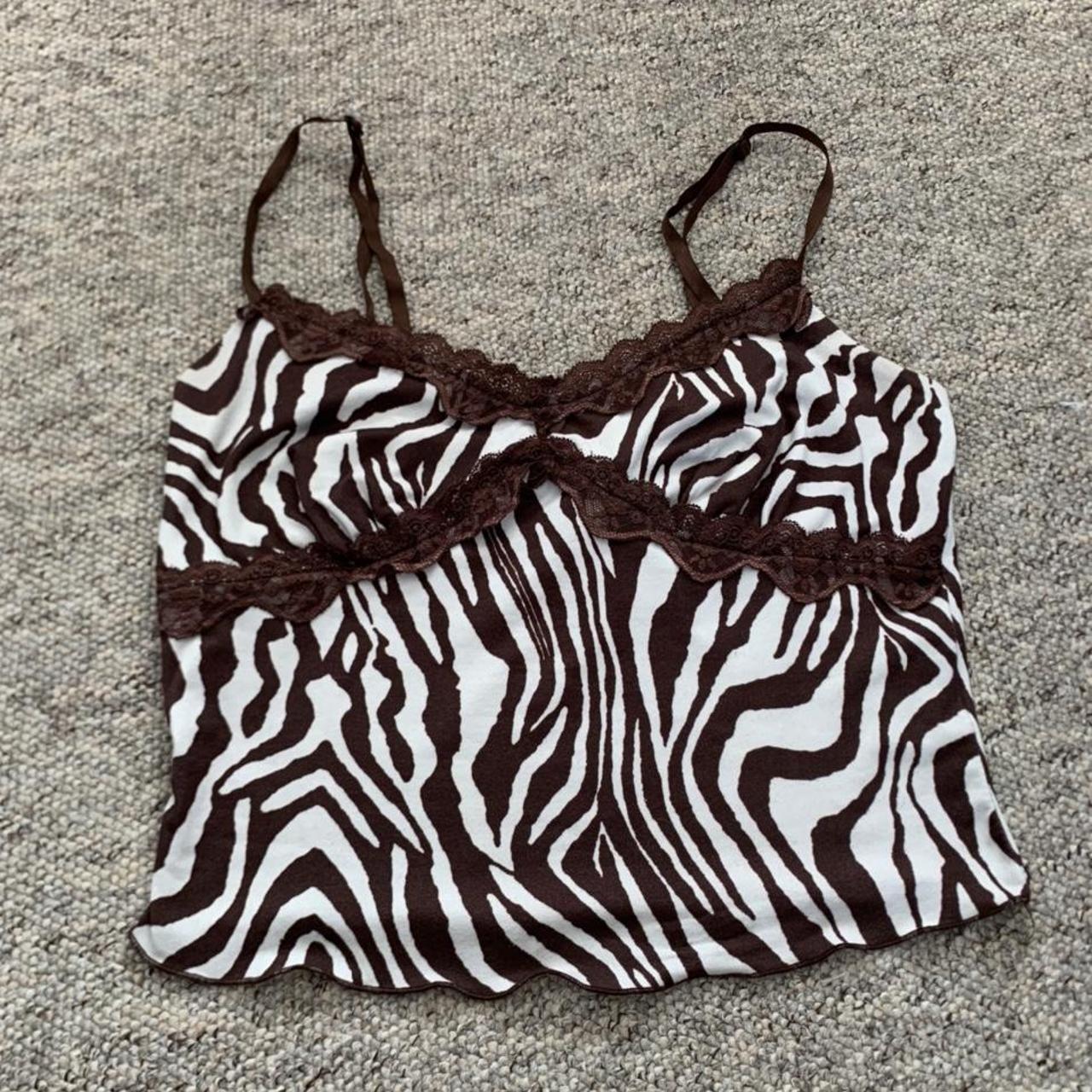 SHEIN Women's Brown and White Vest | Depop