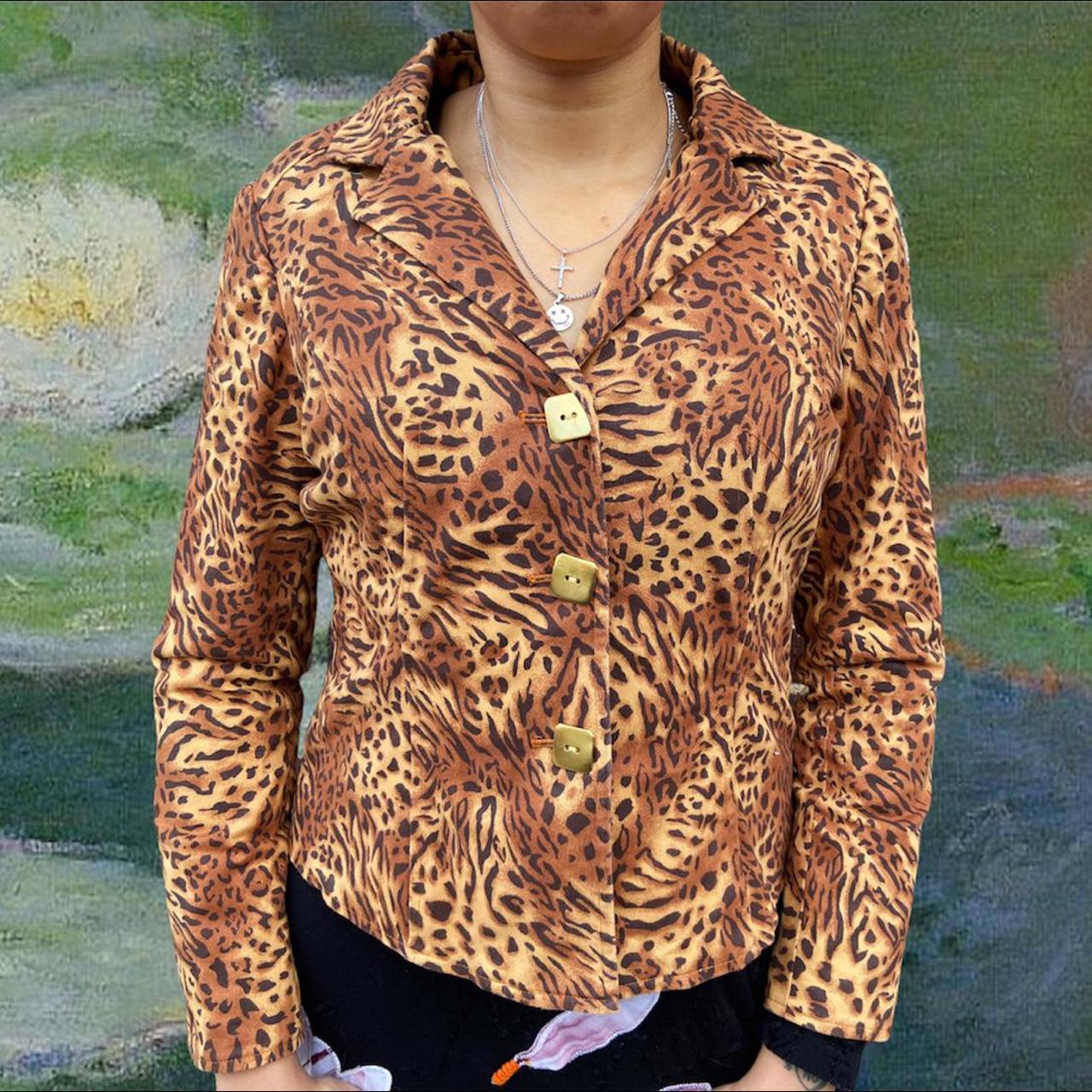 Joan Rivers Classics Collection Women's Brown and Tan Jacket | Depop