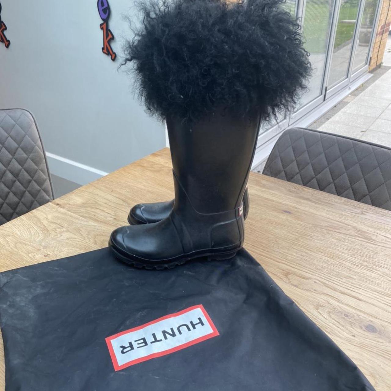 Gorgeous Mongolian Fur Hunter Wellies Lovely... - Depop