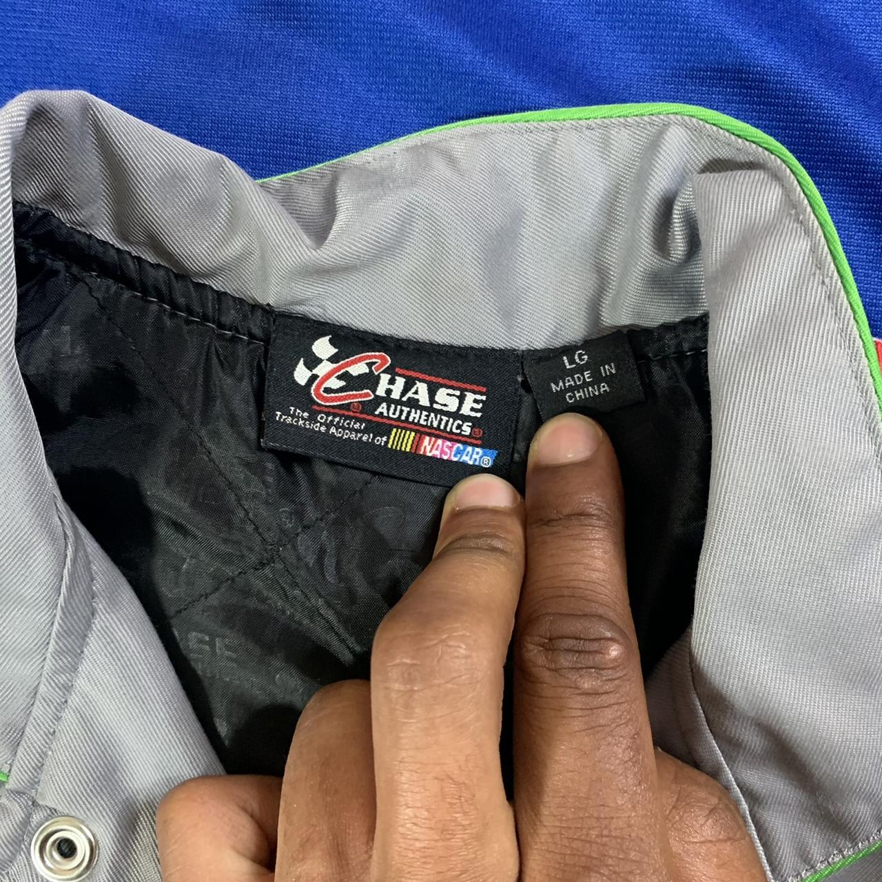 Chase Authentics Green and Silver Jacket | Depop