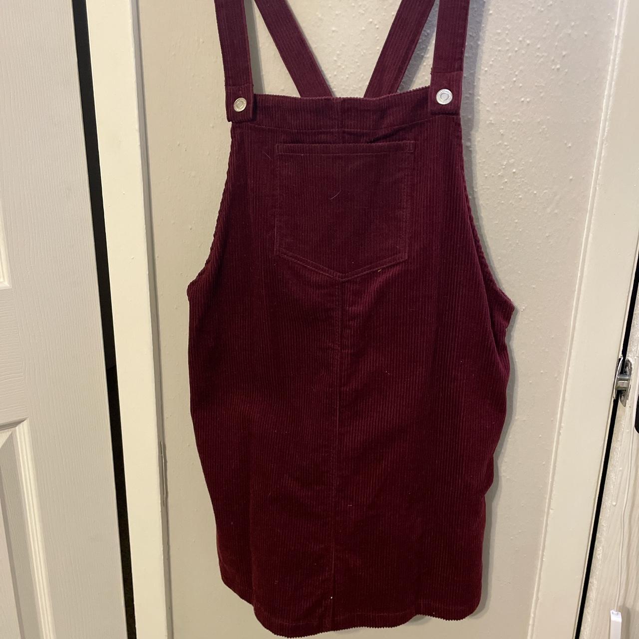 This Burgundy overalls dress is perfect for all year... - Depop