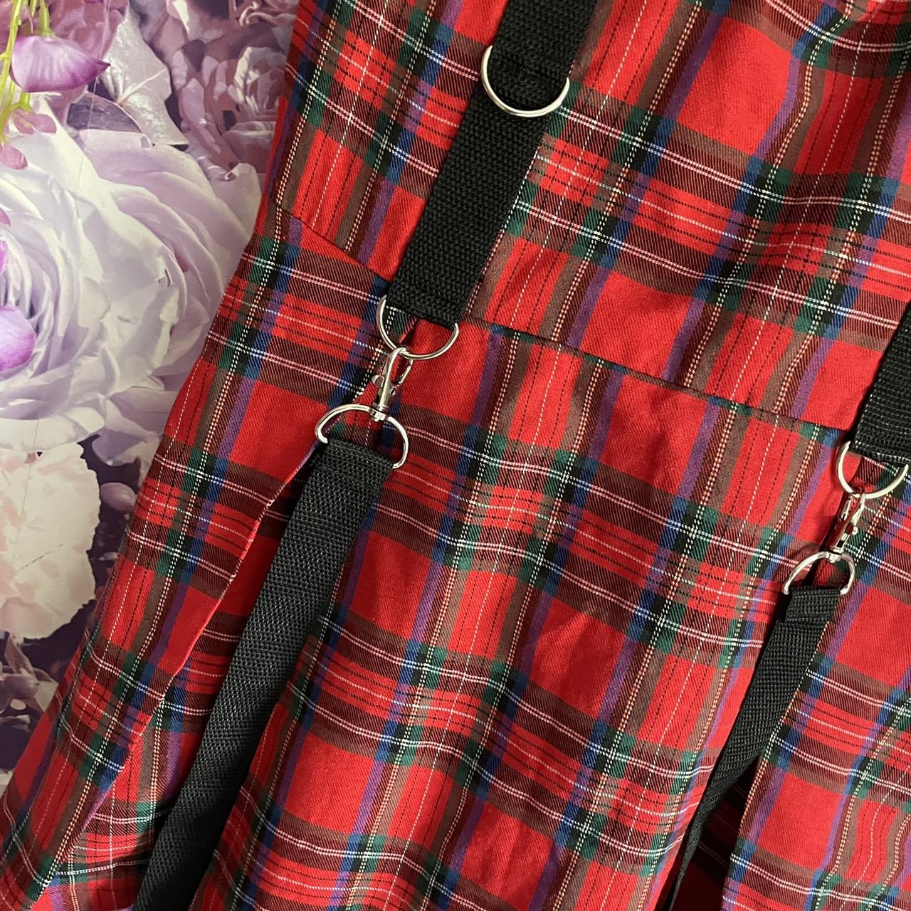 🌸 Plaid punk red dress. 🌸 Practically brand new!... - Depop