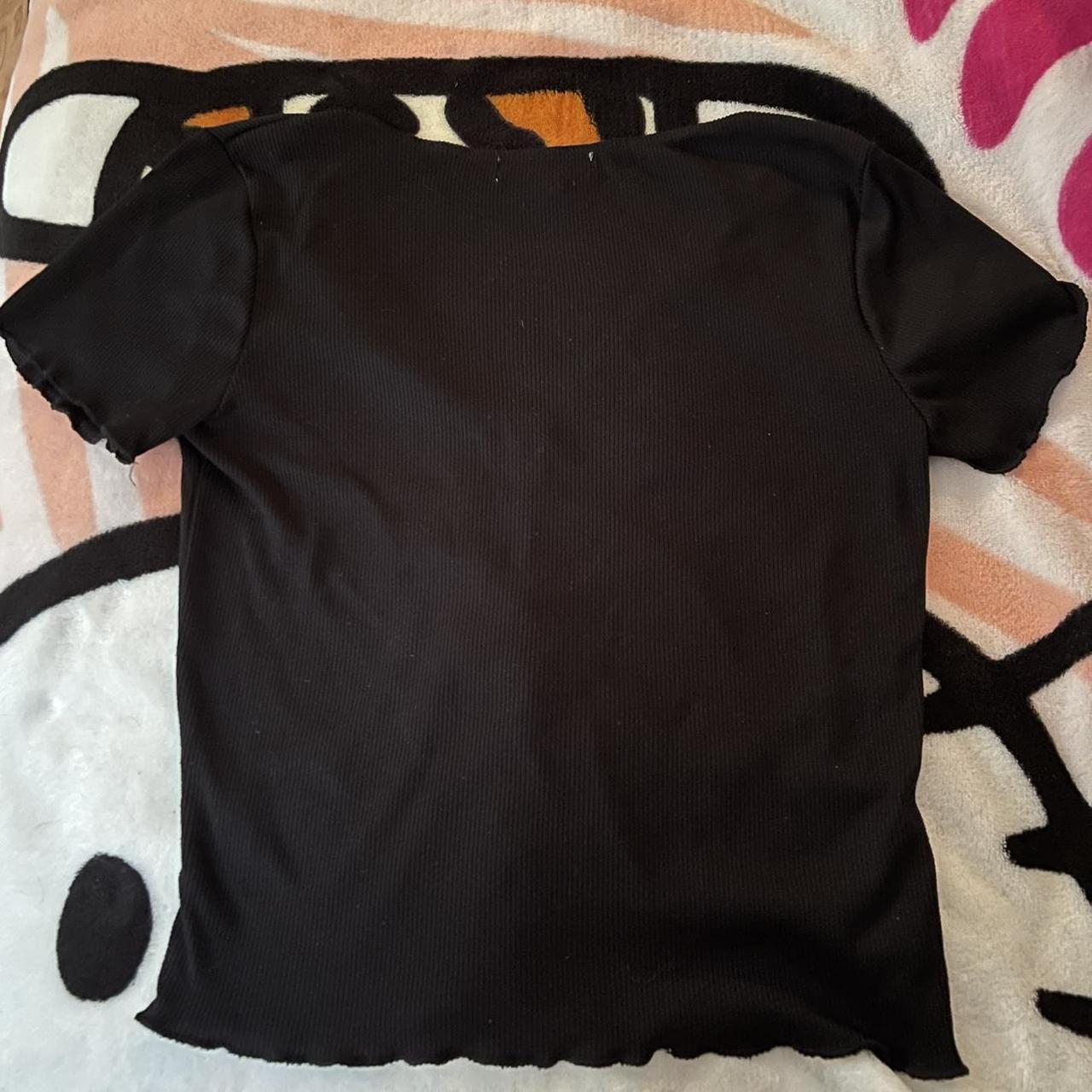 Poof Women's Black Crop-top | Depop