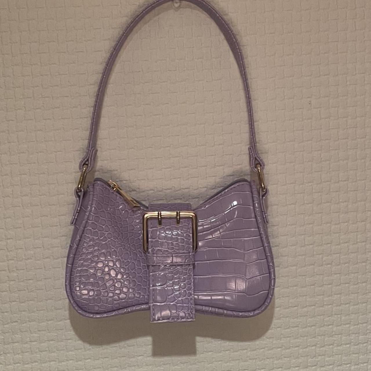 PrettyLittleThing Women's Purple and Gold Bag | Depop