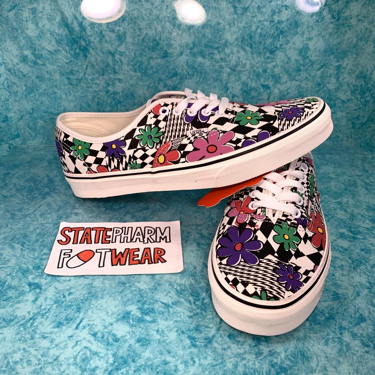 Brand new Vans Authentic 'Floral Checker'. Multiple... - Depop