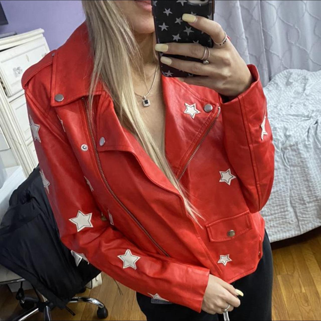 Missguided Women's Red Jacket | Depop