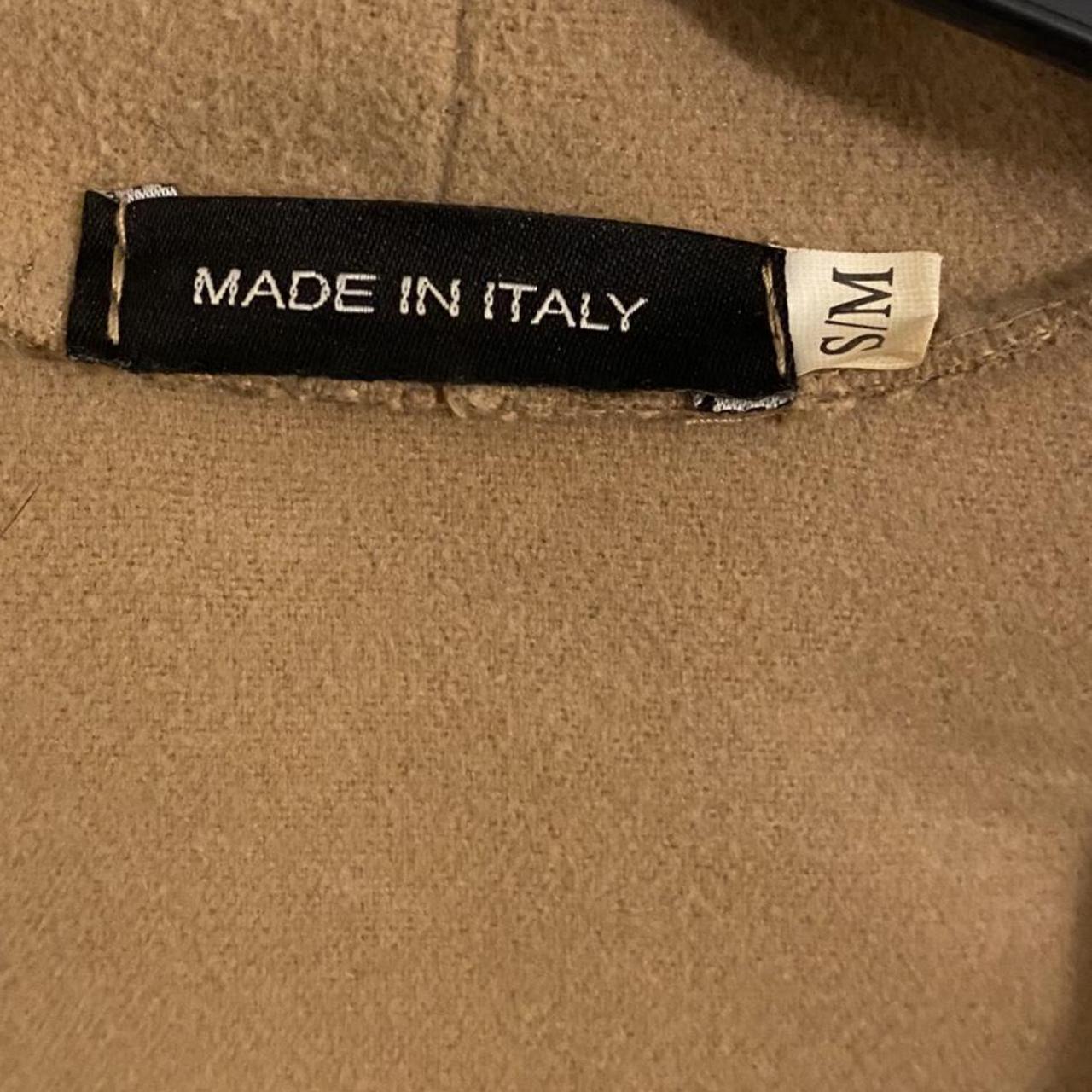 Tan waterfall wool look coat Worn a couple of... - Depop