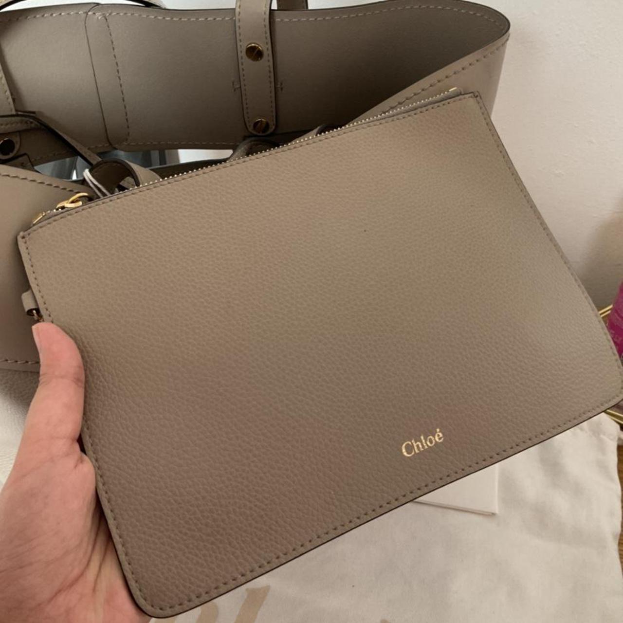 Genuine Chloe Aby lock and key charm tote bag in... - Depop