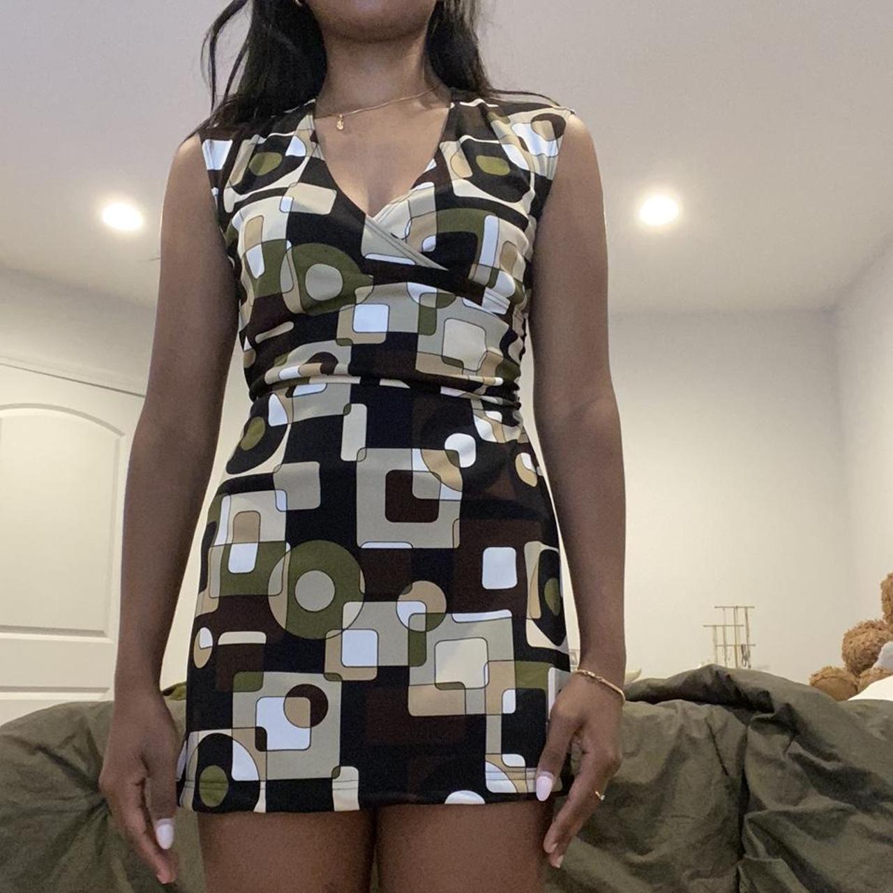 The cutest mod print dress with vintage tags... - Depop