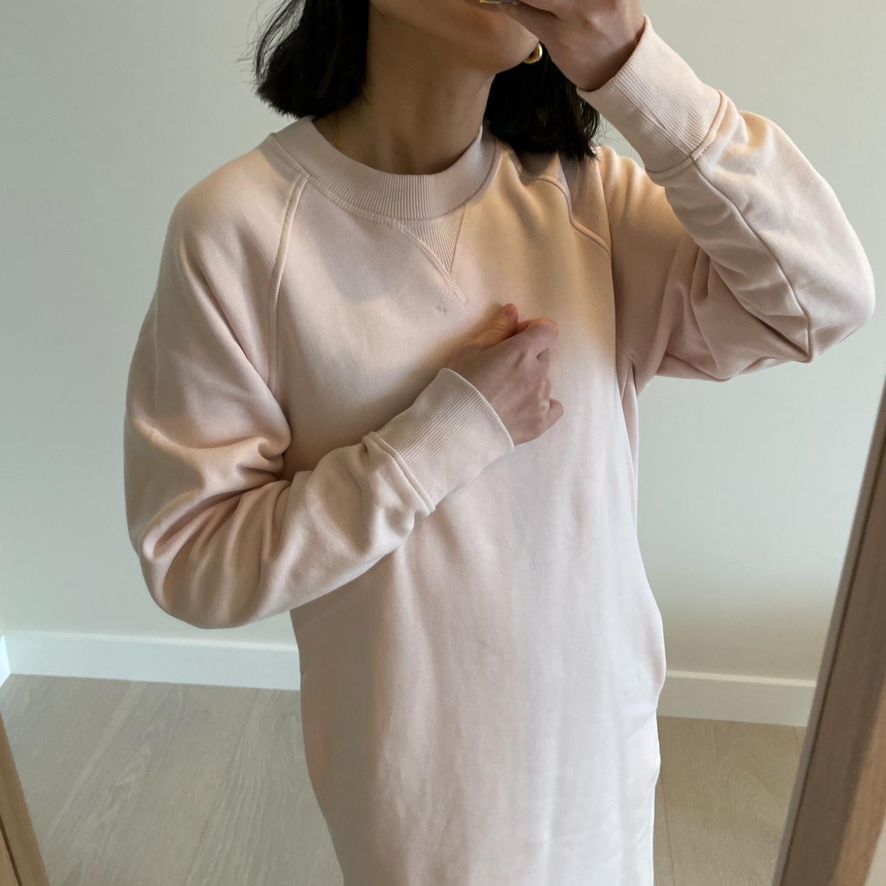 COS cotton baby pale pink sweater dress. Super comfy... - Depop