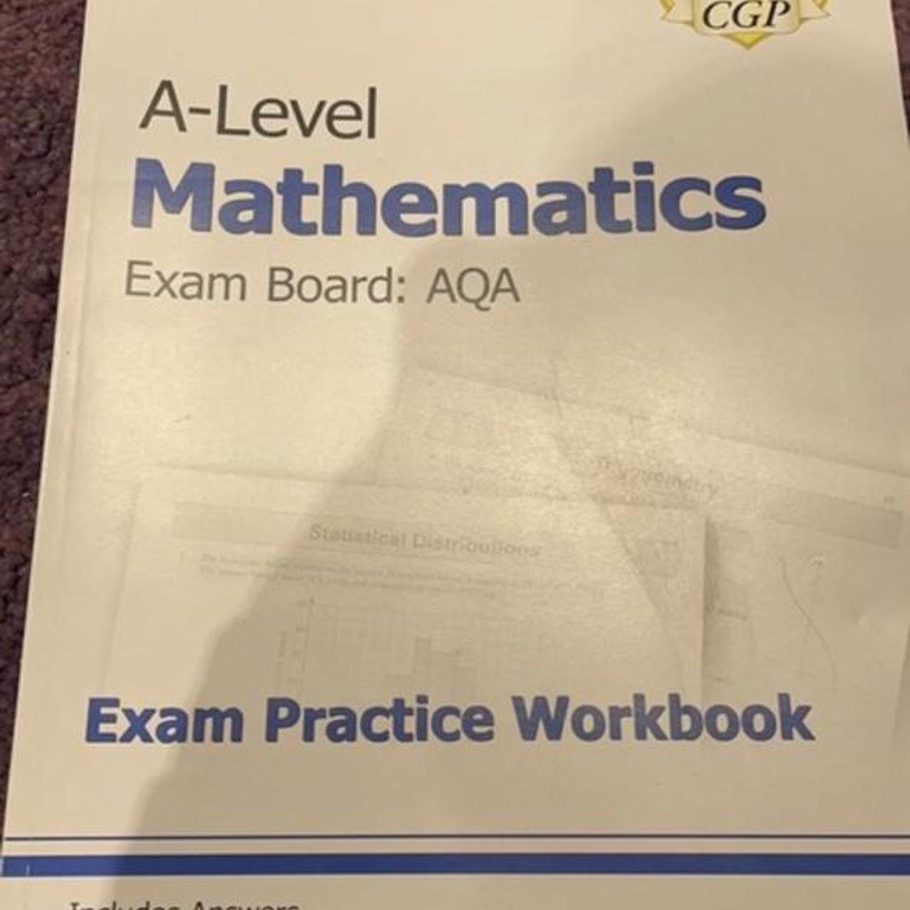 a level maths aqa workbook good condition pen... - Depop