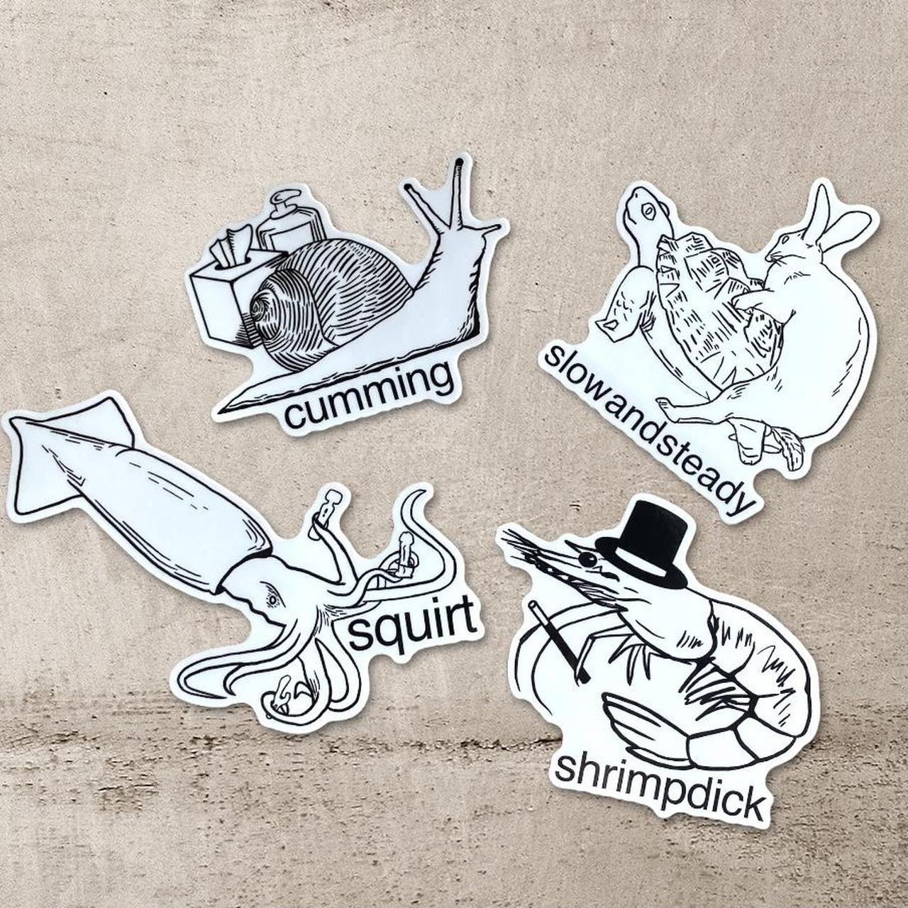 WILD animalz HORNY ASF ANIMAL STICKERS funny... - Depop