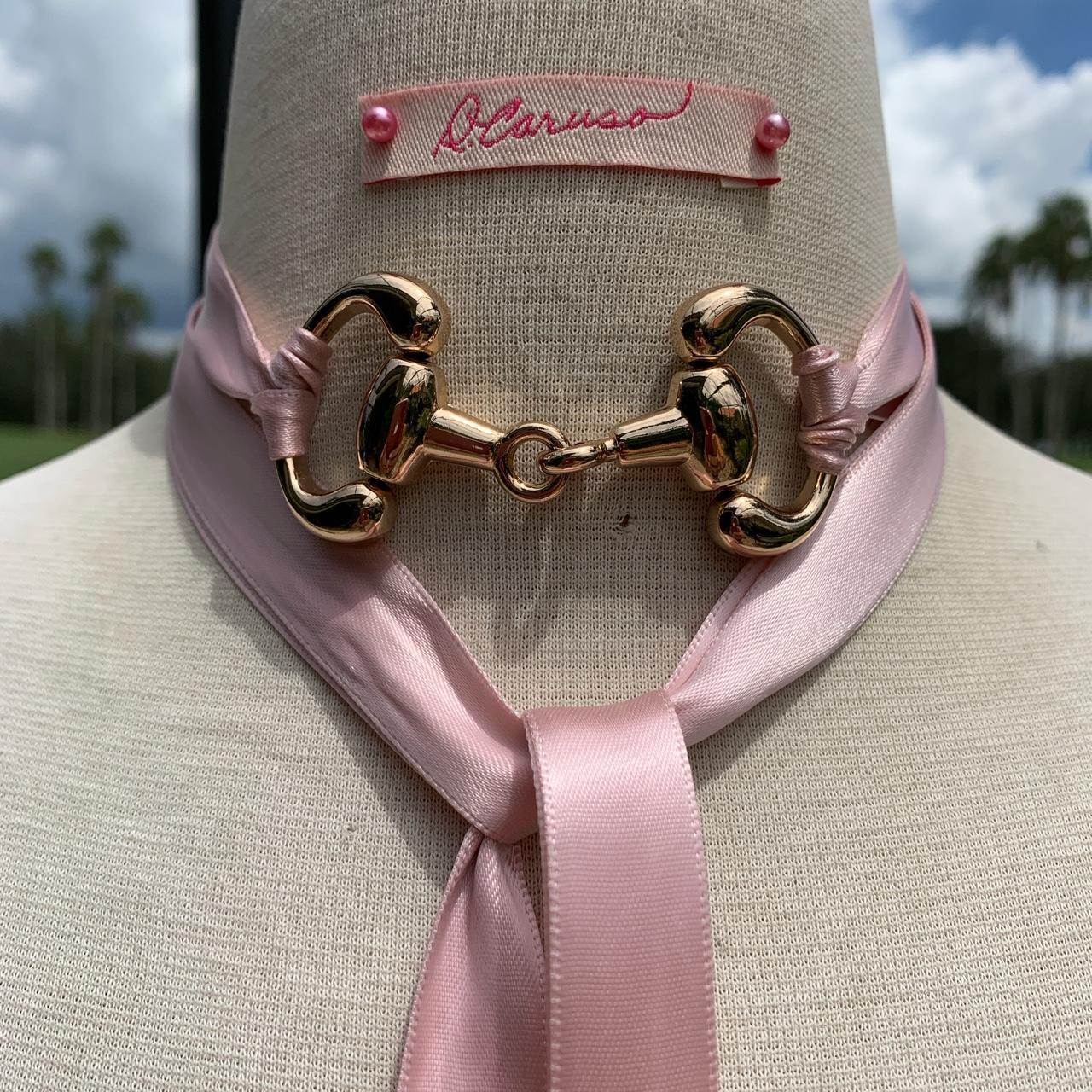 Gold tone Horsebit buckle ribbon sash belt.Upcycled... - Depop