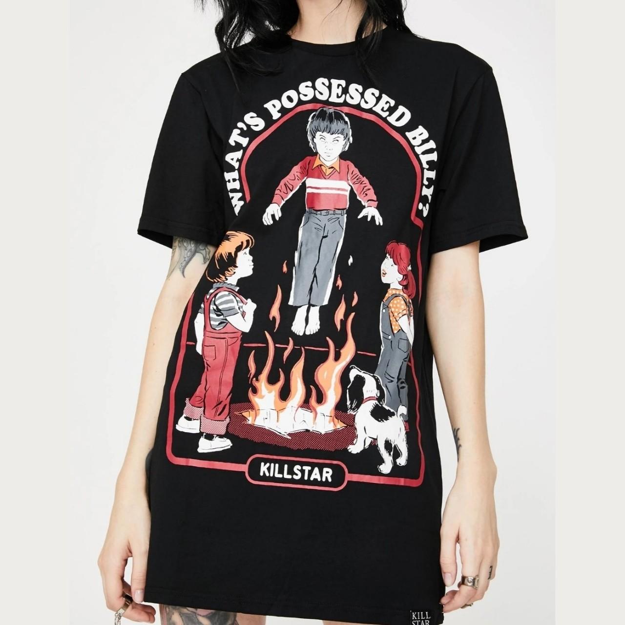 Killstar Women's Black and Red T-shirt | Depop