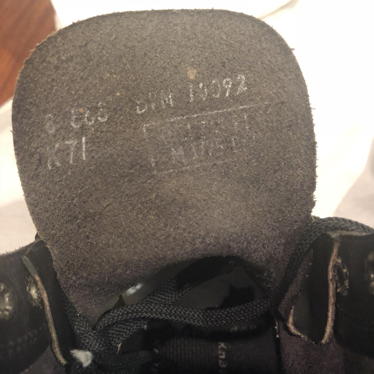 Vintage Knapp black leather steel toe work boots.... - Depop