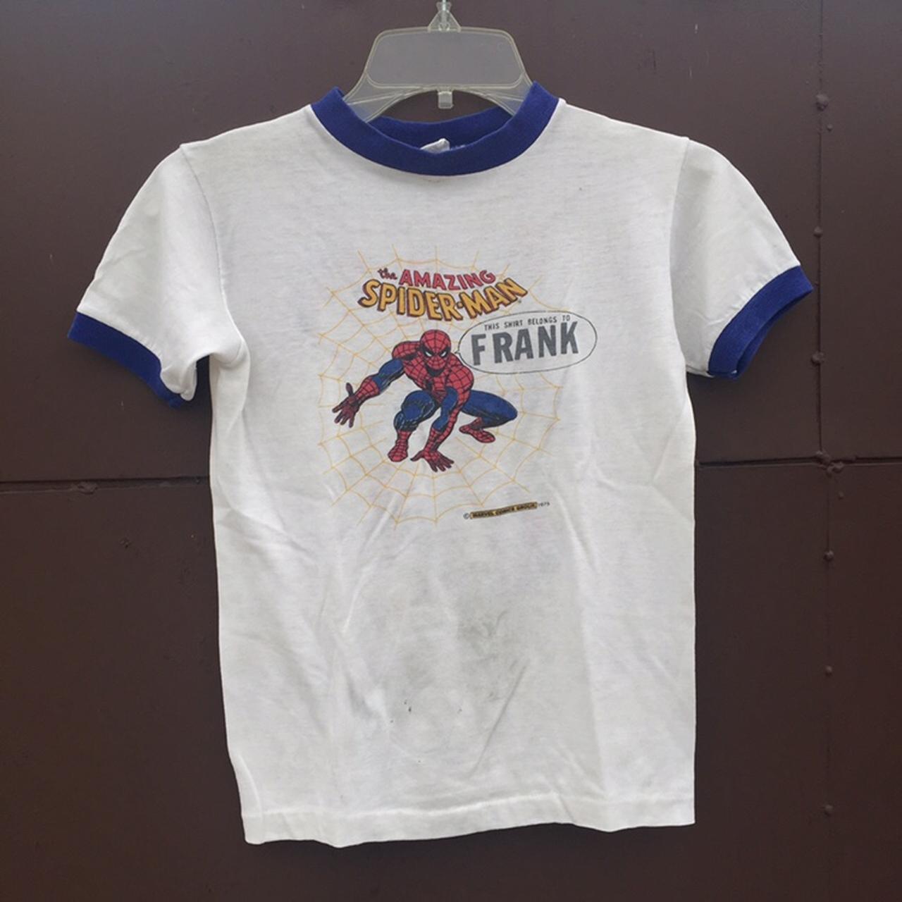 1974 marvel comics group Spider-Man tee // armpit to... | Depop