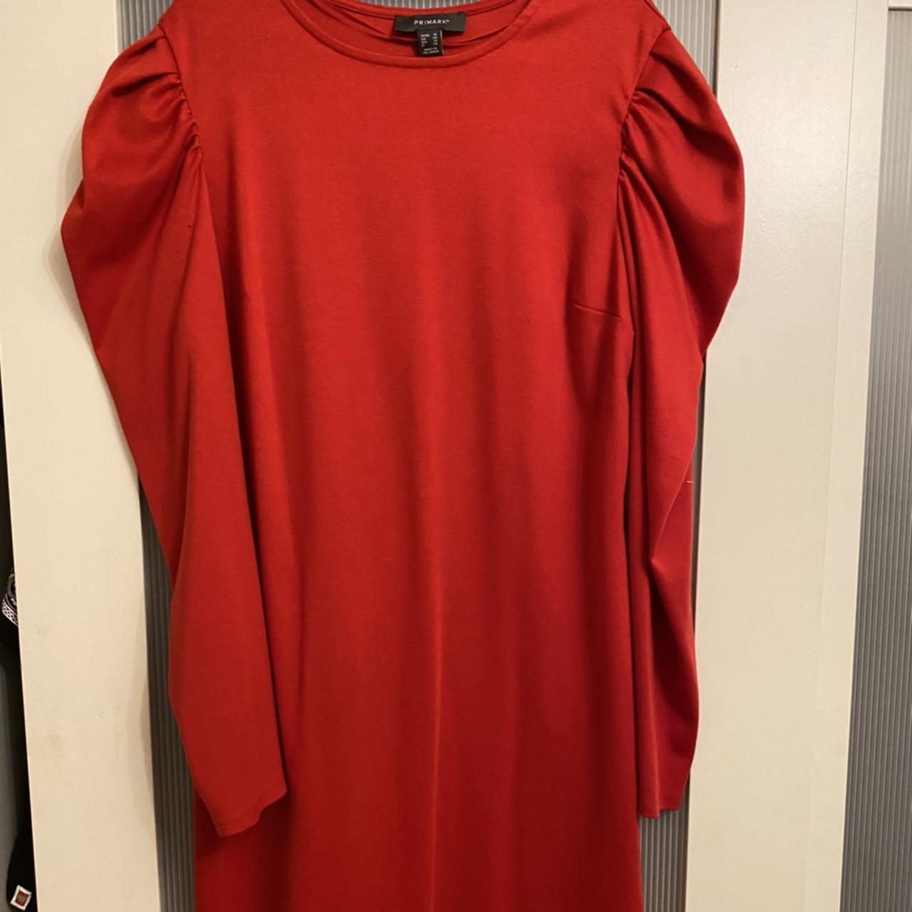3D shoulder pad red dress from primark. New but... - Depop