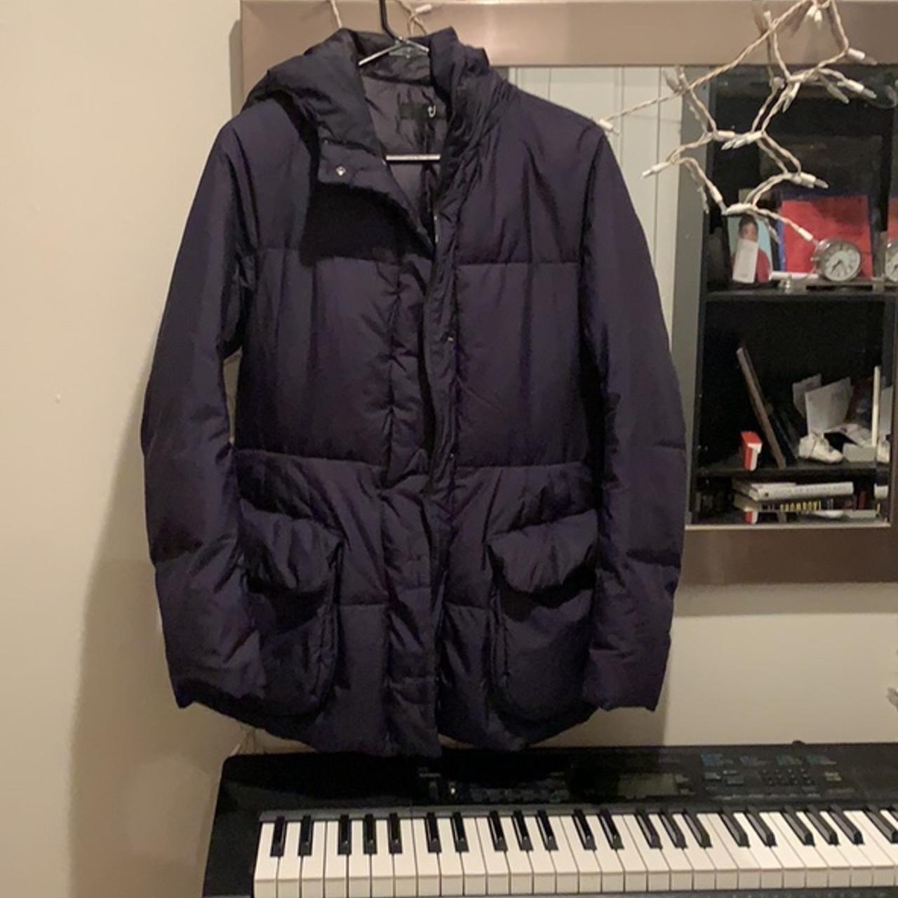 SOLD Uniqlo Puffer Navy Blue Uniqlo + J... - Depop