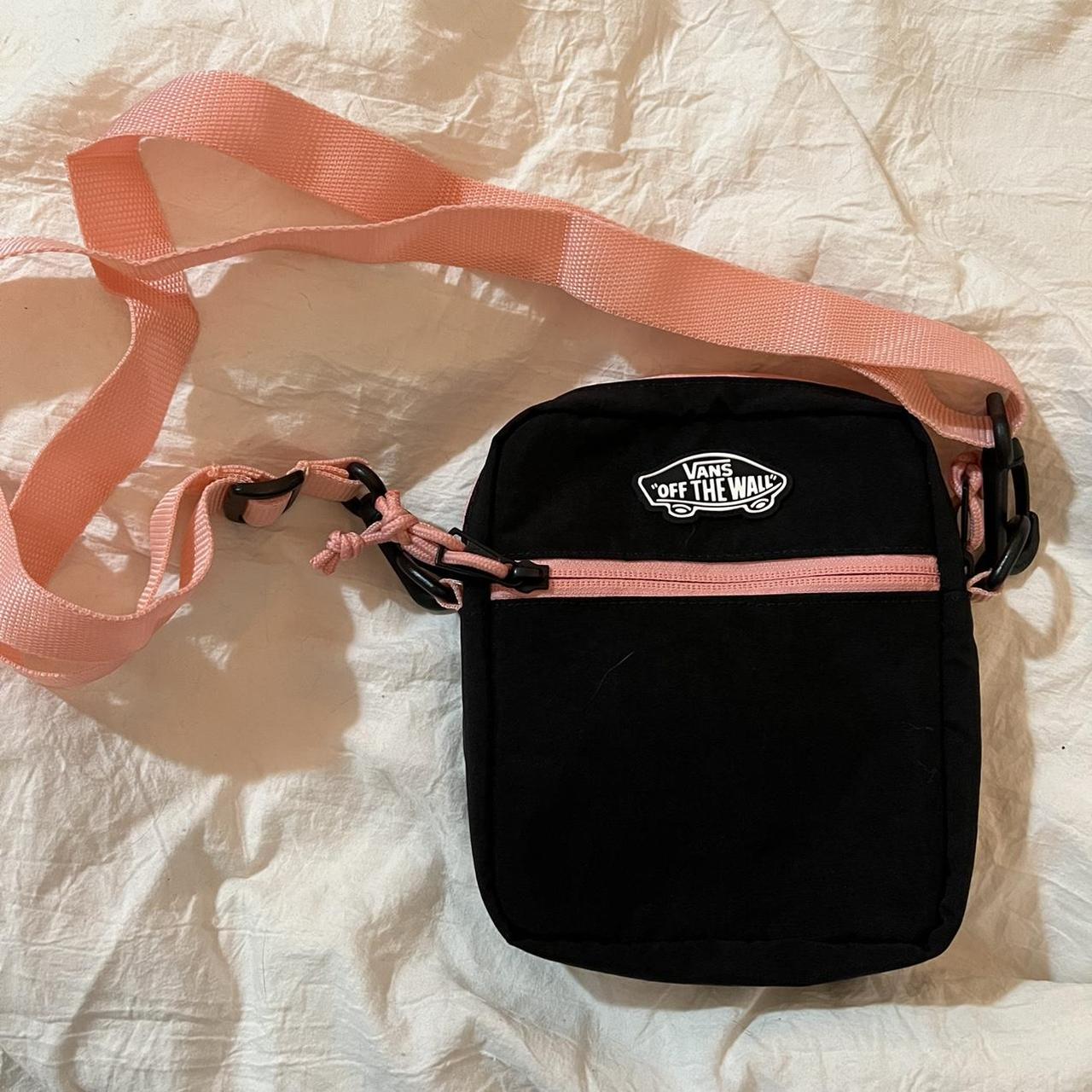 pink vans fanny pack 💕 small pink and black vans... - Depop