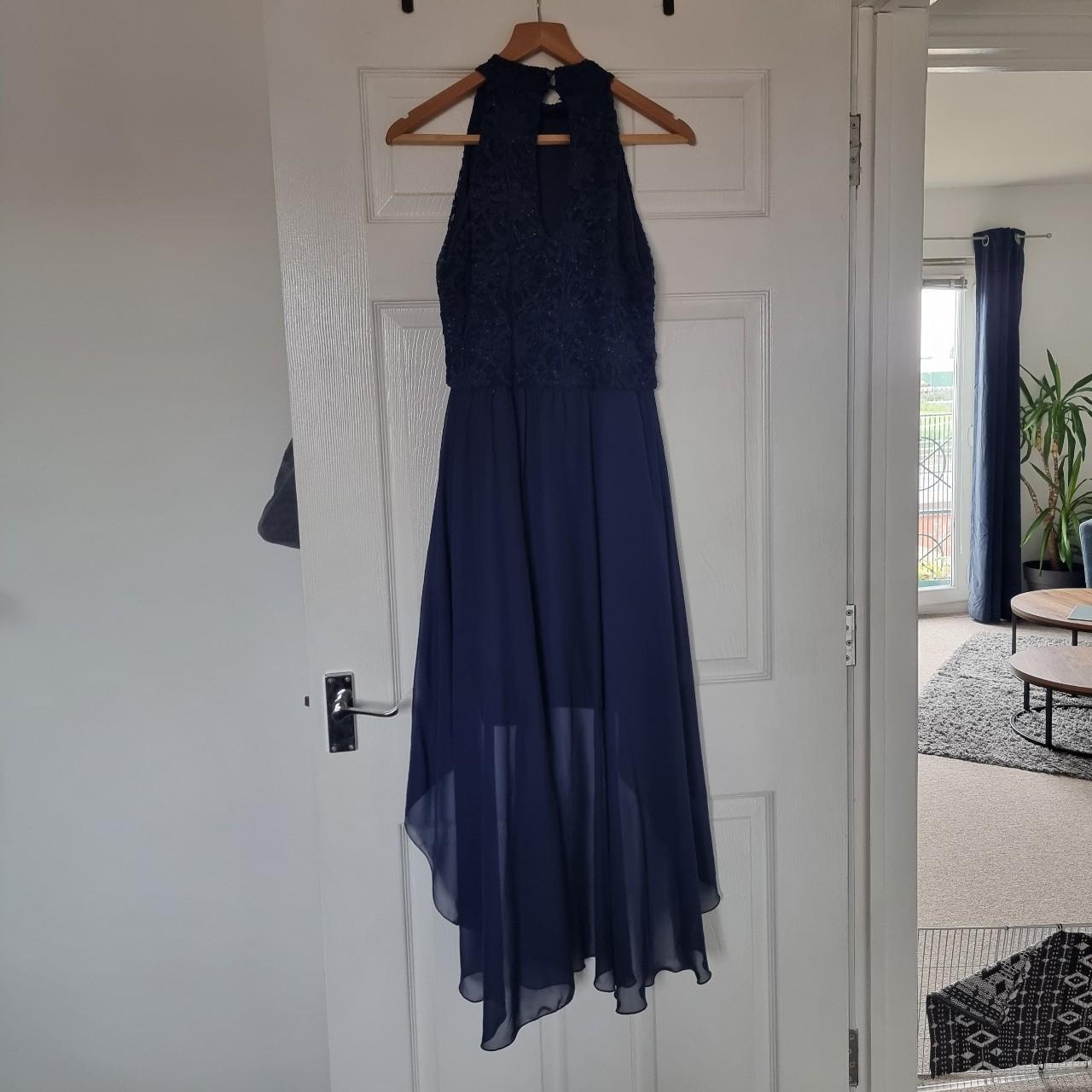 Quiz navy asymmetric dress. Only worn once for a... - Depop