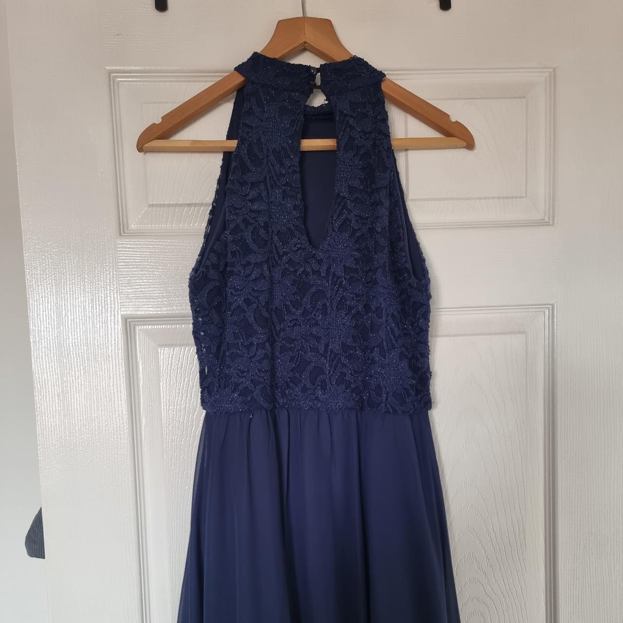 Quiz navy asymmetric dress. Only worn once for a... - Depop