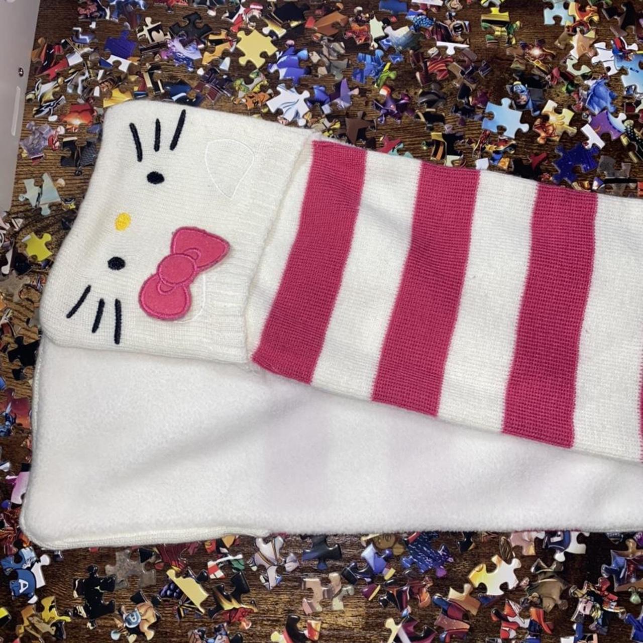 Hello Kitty Women's White and Pink Scarf-wraps | Depop