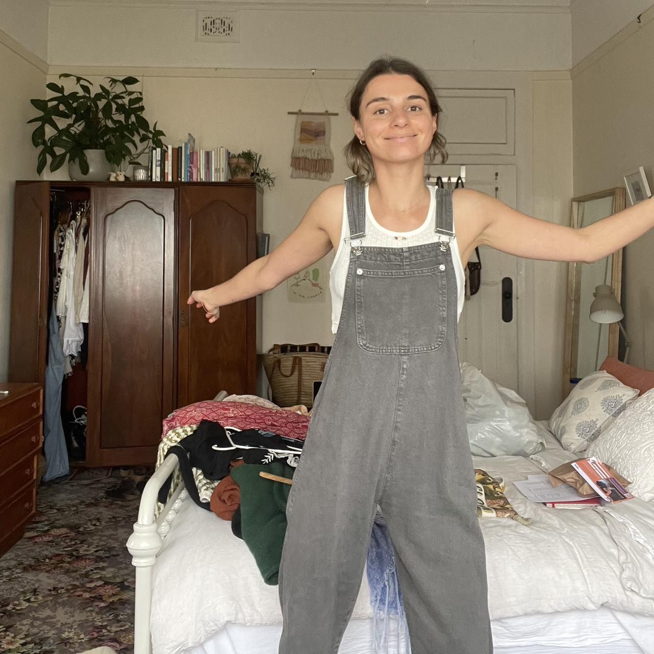 Grey denim overalls from Zara. Still current season.... - Depop