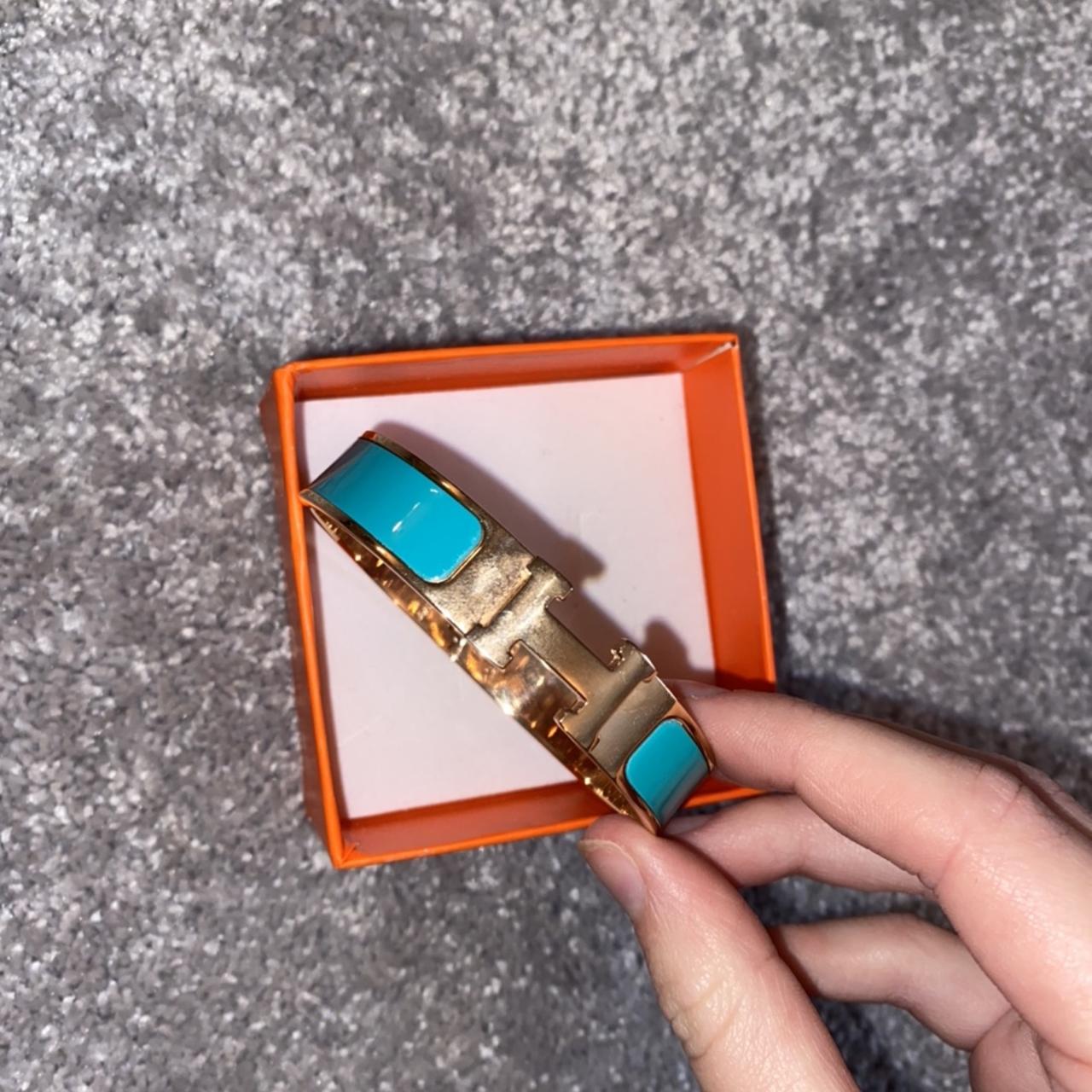 Turquoise h*rm*s inspired bracelet Free... - Depop