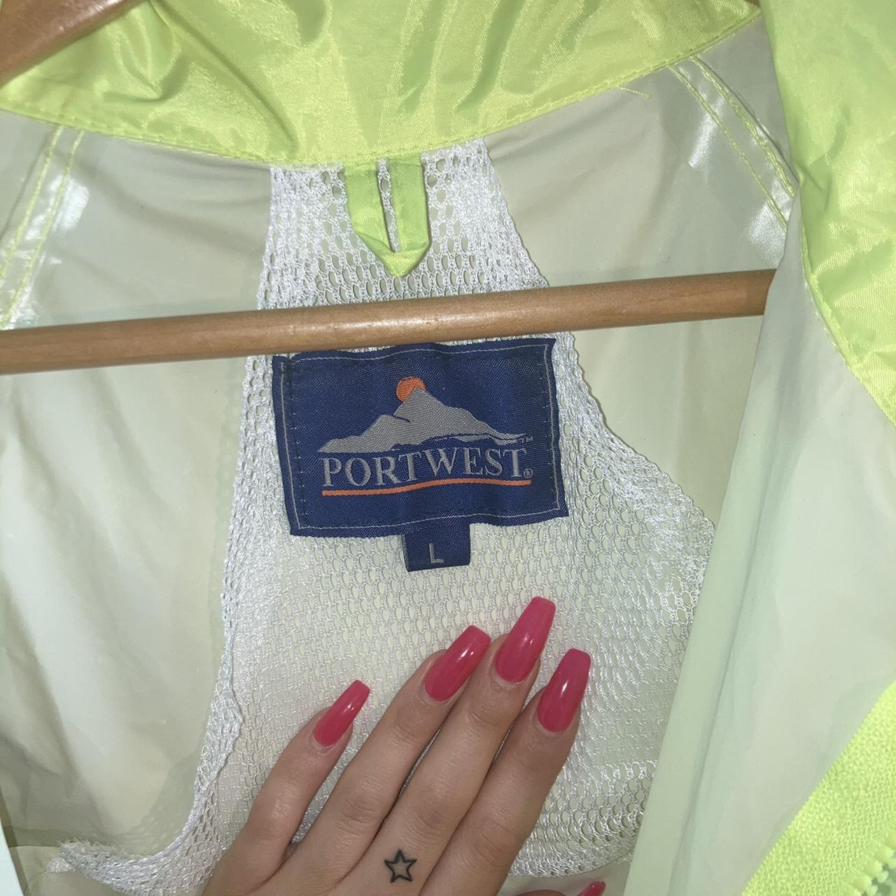 Neon yellow reflective raincoat Port west brand... - Depop