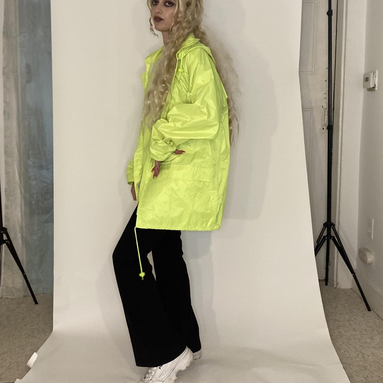 Neon yellow reflective raincoat Port west brand... - Depop
