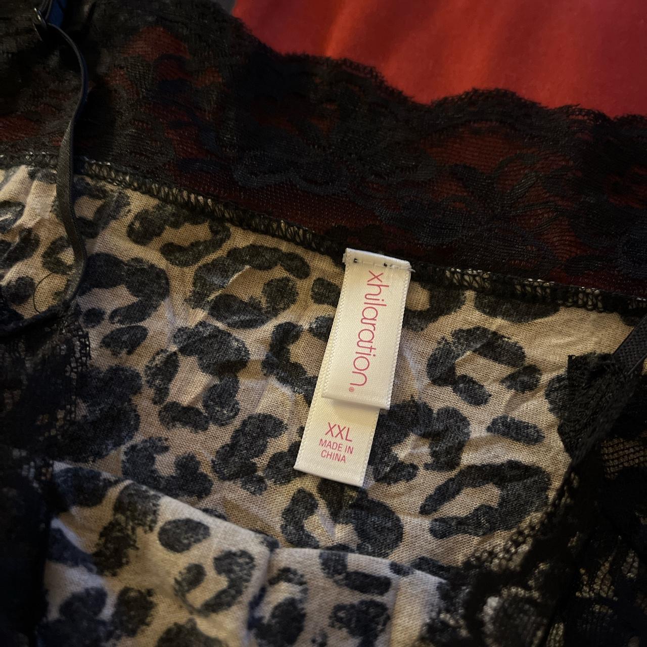 Y2k Goth Cheetah Print Cami Top W Black Lace Depop