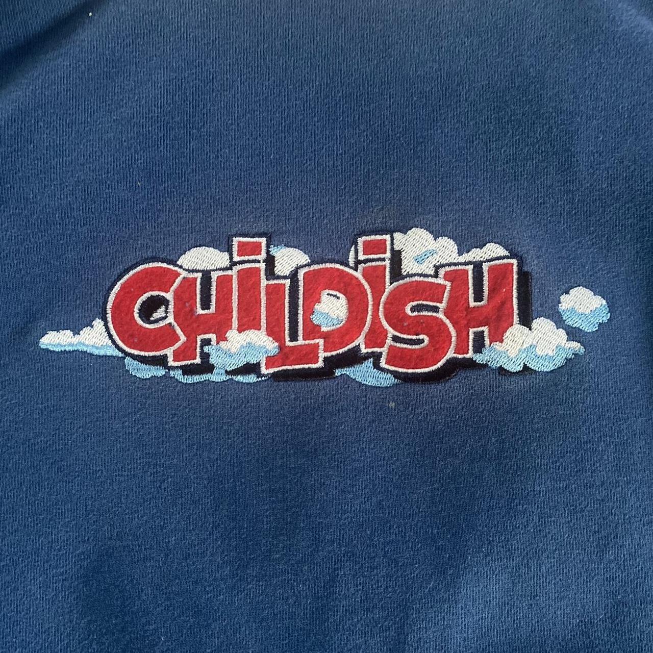 TGF Childish blue and white theme park hoodie Sold... - Depop