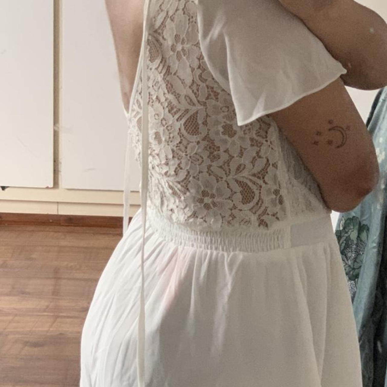 BRAND NEW WHITE LACE PLAYSUIT ONE OF A KIND... - Depop